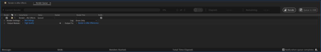 How to Render In After Effects - G-Art tutorial