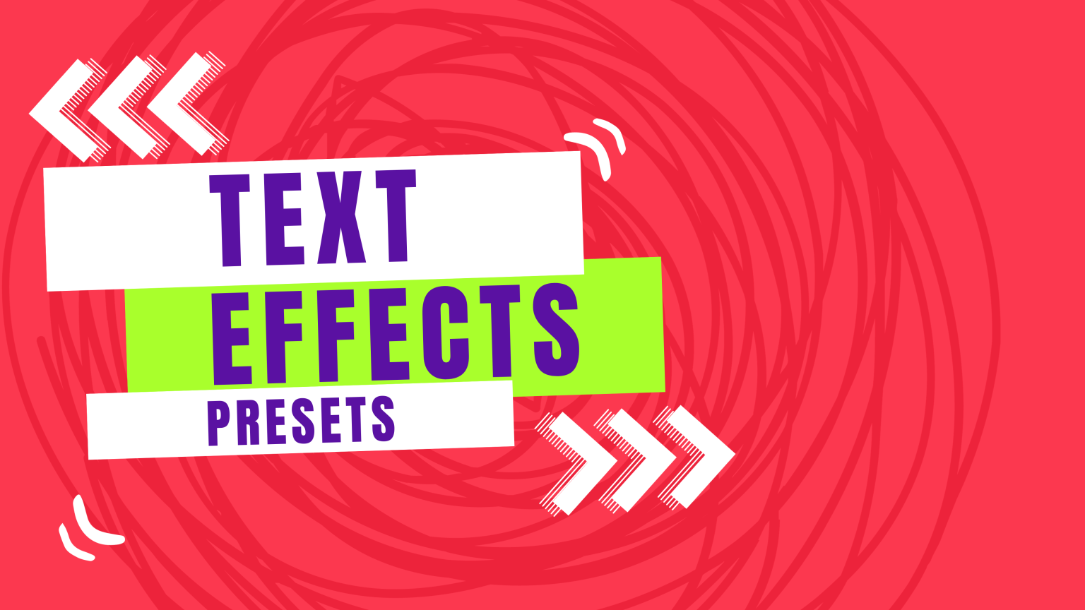 Text Animation Presets - G-Art tutorial